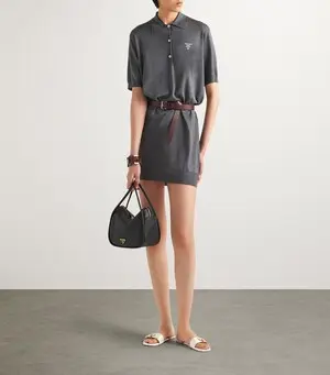 Prada Darling Leather Top Handle Bag - Black