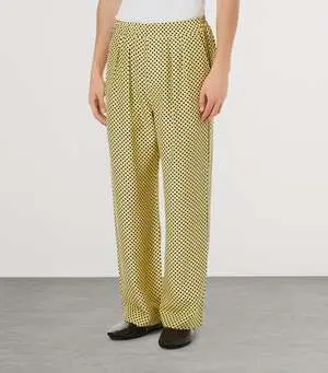 TOM FORD Silk Diamond Patterned Trousers
