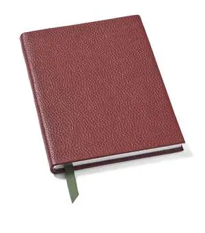 ASPINAL OF LONDON Leather Bound A5 Notebook - Red