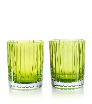 THE MARTHA, BY BACCARAT Large Crystal Harmonie Moss Tumblers - Clear
