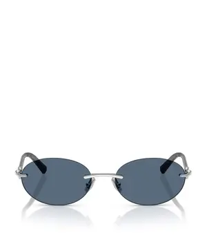 Tiffany & Co. Oval Metal Sunglasses - Silver