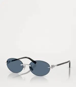Tiffany & Co. Oval Metal Sunglasses