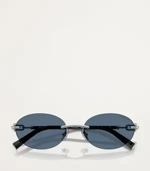 Tiffany & Co. Oval Metal Sunglasses