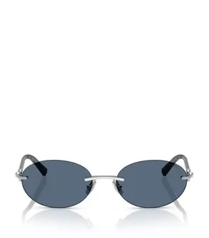 Tiffany & Co. Oval Metal Sunglasses - Silver