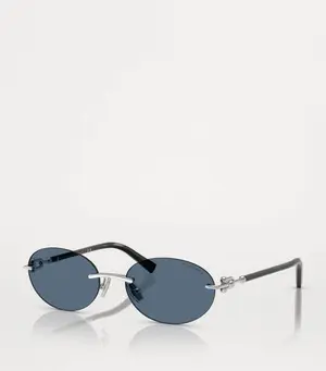 Tiffany & Co. Oval Metal Sunglasses