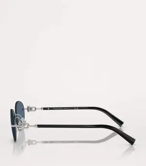 Tiffany & Co. Oval Metal Sunglasses