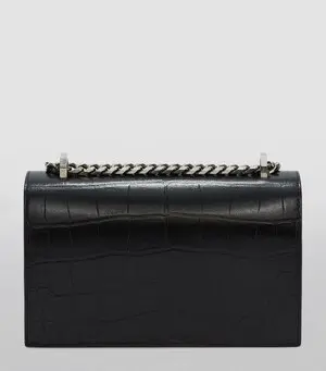 Alexander McQueen Leather Jewelled Satchel With Skull Detail