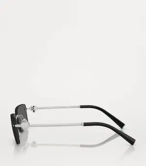 Tiffany & Co. Rectangular Rimless Metal Sunglasses