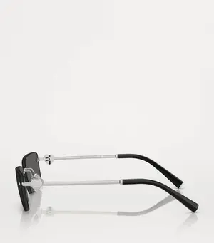 Tiffany & Co. Rectangular Rimless Metal Sunglasses