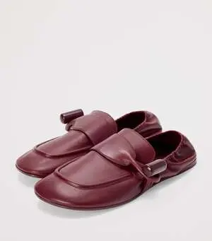 Loewe Leather Toggle Loafers - Red