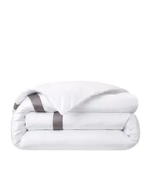 YVES DELORME Linea Platine King Duvet Cover - Grey