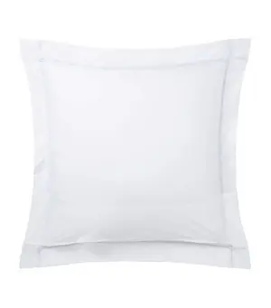 YVES DELORME Pima Cotton Athena Square Oxford Pillowcase - Blue