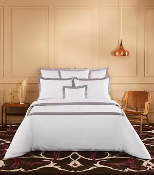 YVES DELORME Linea Platine Super King Duvet Cover - Grey