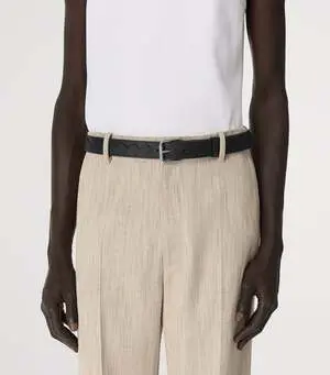 Bottega Veneta Intrecciato Leather Stamp Belt