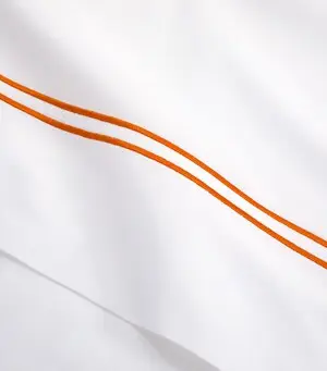 YVES DELORME Organic Cotton Super King Flat Sheet - Orange