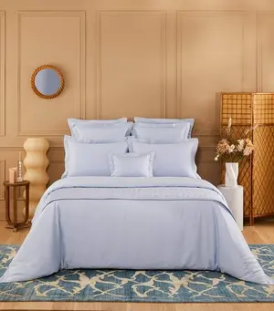 YVES DELORME Triomphe Celeste Double Flat Sheet Blue