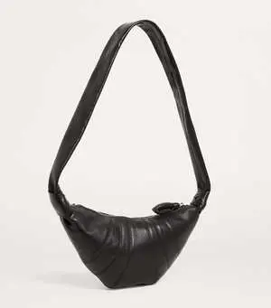 LEMAIRE Small Croissant Bag In Nappa Leather - Brown