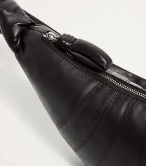 LEMAIRE Small Croissant Bag In Nappa Leather - Brown