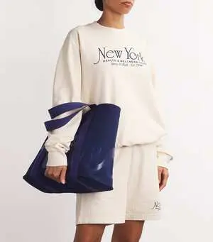 Harrods Cotton Logo Tote Bag - Navy