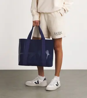 Harrods Cotton Logo Tote Bag - Navy