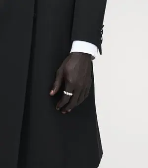 Alexander McQueen Faux Pearl And Skull Ring