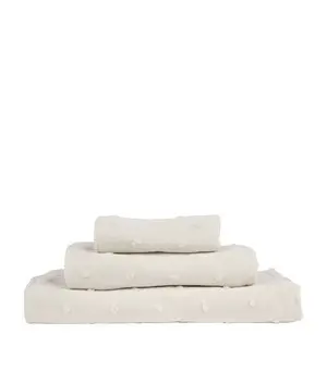 UCHINO Zero Twist Gauze Dots Hand Towel - Beige