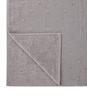 UCHINO Zero Twist Gauze Dots Hand Towel - Grey