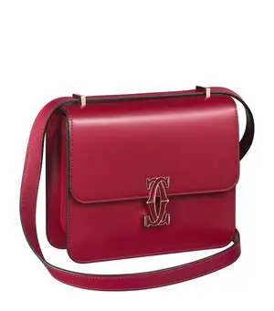 Cartier Mini Leather C De Shoulder Bag - Red