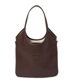 Miu Miu Leather Ivy Tote Bag - Brown