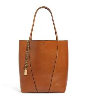 Chloé Medium Calfskin Spin Tote Bag - Brown