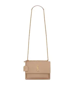 Saint Laurent Saint Laurent Medium Sunset Shoulder Bag Beige
