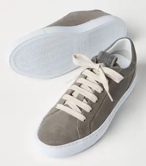 Brunello Cucinelli Suede Low-top Lace-up Sneakers