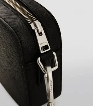 Sandro Saffiano Leather Cross-body Bag - Black
