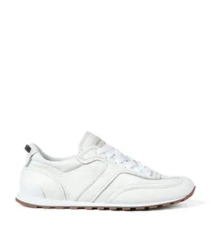 Brunello Cucinelli Brunello Cucinelli Grained Leather Running Sneakers Yellow