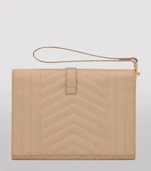 Saint Laurent Quilted Leather Pouch