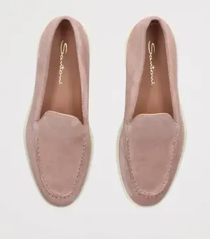 Santoni Suede Detroit Loafers