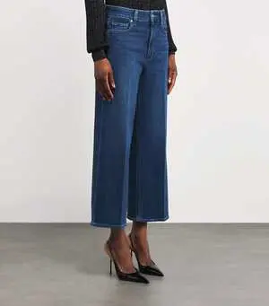Paige Anessa Wide-leg Jeans In Dark Wash