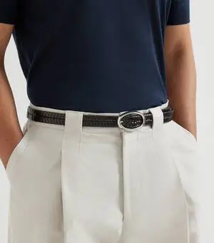 Brunello Cucinelli Woven Leather Belt