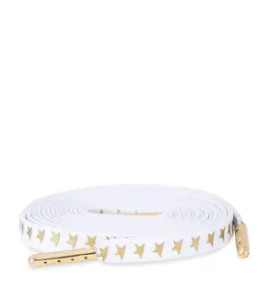GOLDEN GOOSE Star Print Laces - White