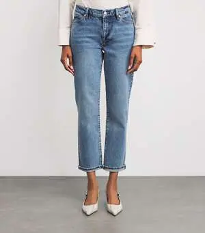 FRAME The Borrowed Straight Jeans - Blue