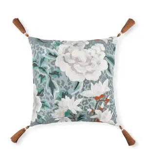 ROMO Embroidered Jacquard Lavinia Cushion - Blue