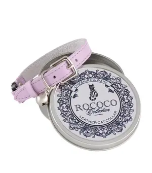 CHESHIRE & WAIN Small Rococo Cat Collar With Bow Detail Purple
