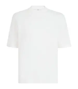 Brunello Cucinelli Cotton High-neck T-shirt White
