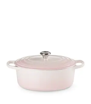 LE CREUSET Cast Iron Oval Casserole Dish - Blue