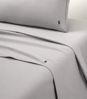 Ralph Lauren Player Flat Sheet - Grey