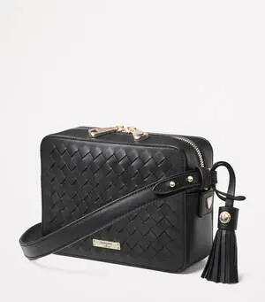ASPINAL OF LONDON Leather Slot Weave Camera Bag