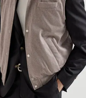 Brunello Cucinelli Cashmere Padded Gilet - Brown