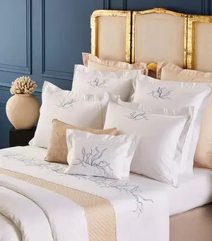 YVES DELORME COUTURE Nautilus Super King Flat Sheet