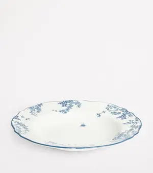 Harrods Bone China Toile Bowl - Blue