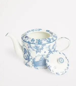 Harrods Bone China Toile Teapot